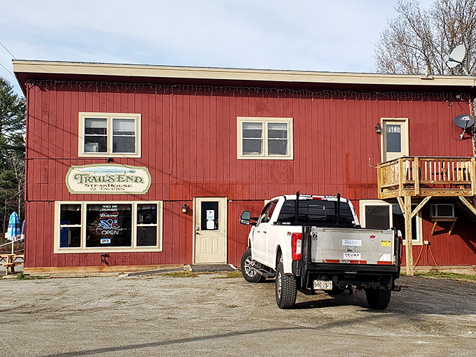 Trail's End Steakhouse's simple red building might not look fancy, but locals know it houses some of Eustis's most delicious meals.