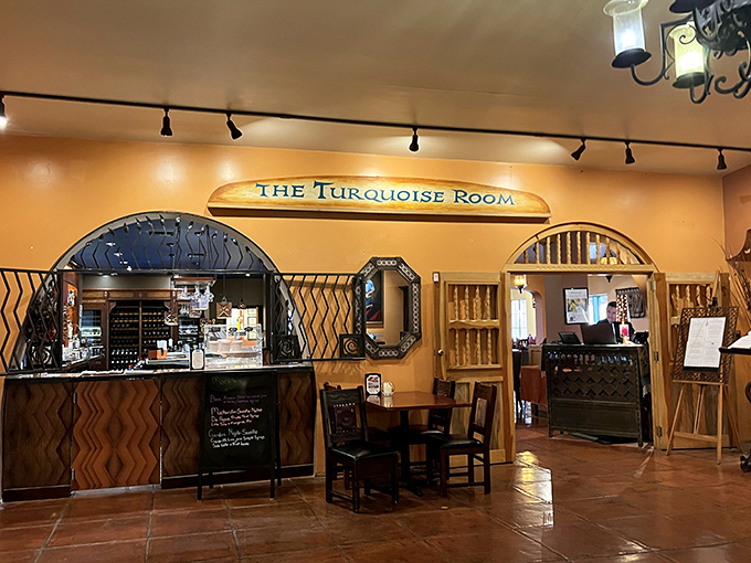 Authentic Southwestern flavors shine in this hearty plate from The Turquoise Room, where traditional recipes meet modern presentation.