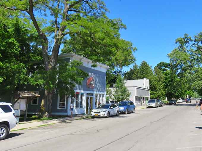 The main road through Empire invites you to slow down, take a breath, and remember what small-town Michigan is all about.
