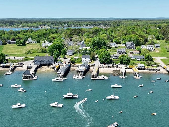 The peaceful harbor in Friendship offers a glimpse into traditional Maine coastal life, where lobstering remains an important part of local culture.