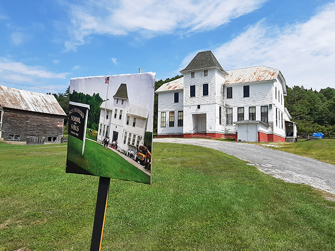 The historic schoolhouse draws visitors year-round, its vintage architecture a testament to East Corinth's commitment to preserving its unique character.