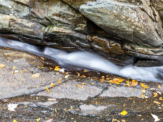 The gentle whisper of water sliding over stone creates nature's most soothing soundtrack &ndash; better than any white noise machine.