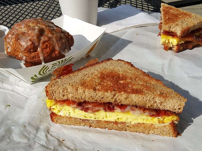 Breakfast perfection doesn't exi&mdash; wait, it does! Crispy bacon, fluffy eggs, and melty cheese on toast that's been kissed by the grill.