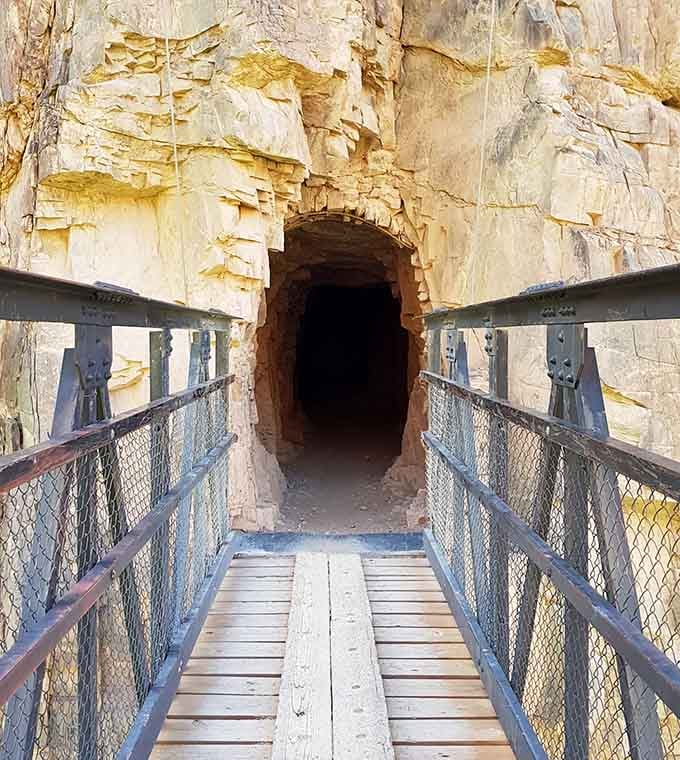 This historic plaque marks the bridge as a National Historic Civil Engineering Landmark, fancy words for "really impressive old bridge."