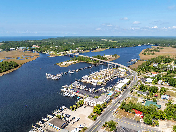 Boats rest peacefully in the harbor, waiting for tomorrow's adventure on waters teeming with Gulf treasures.