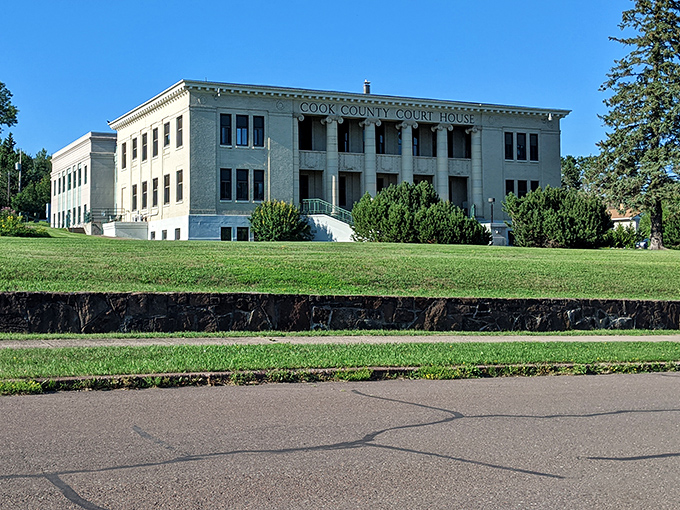 The Cook County Courthouse stands proud, its stately presence a reminder that even paradise needs a little law and order.