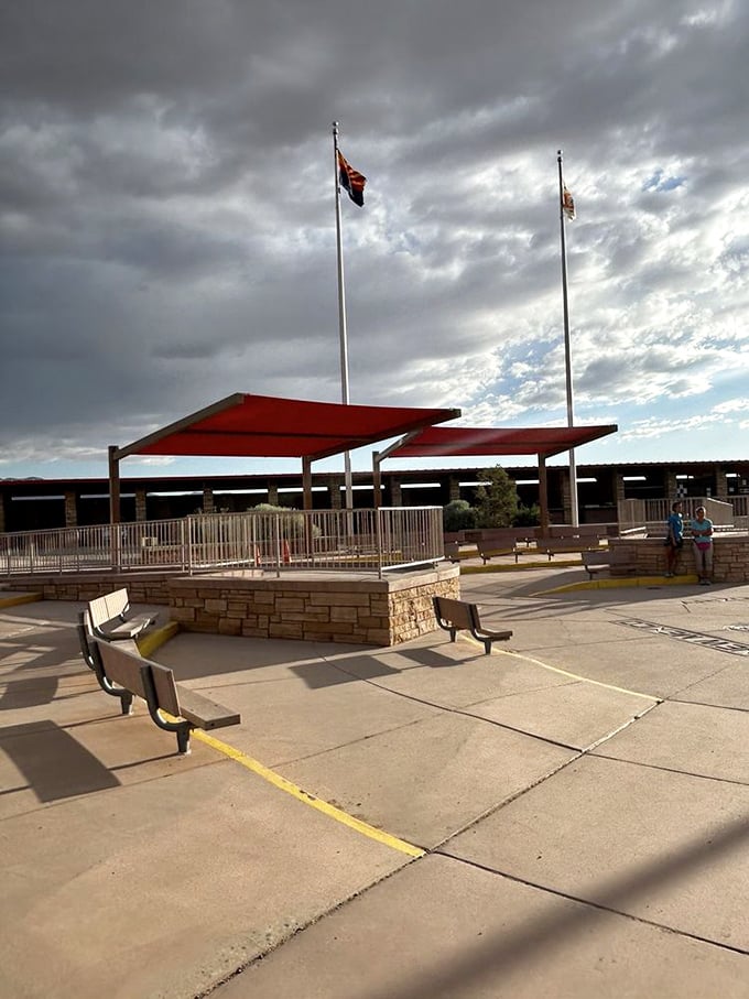 The monument's viewing area provides the perfect stage for that "four states at once" photo opportunity.