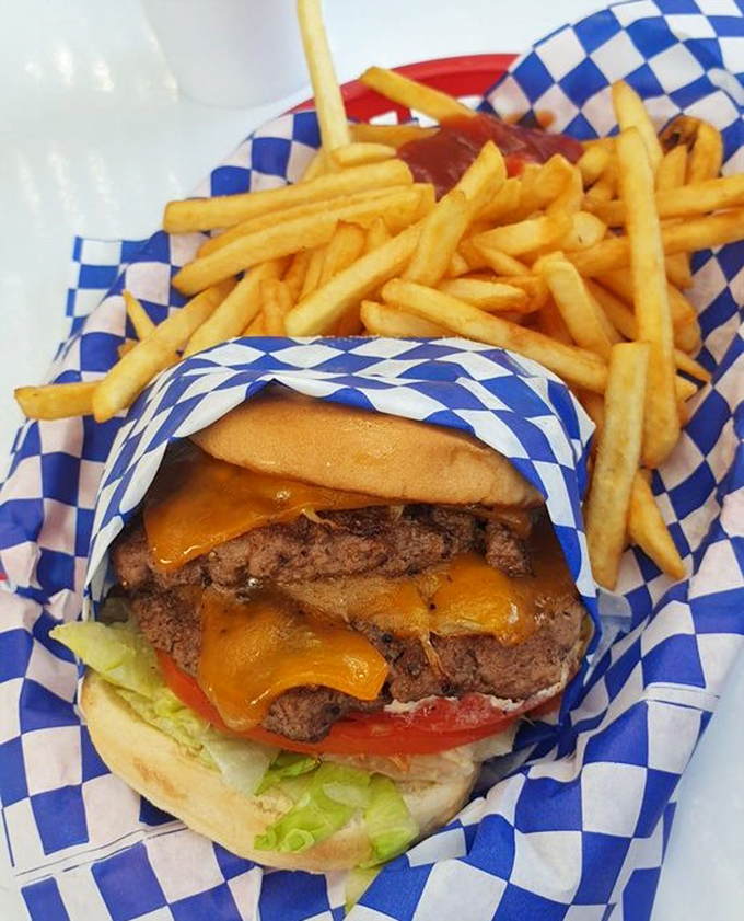 This towering achievement requires a strategic approach – perhaps start from the corners and work your way to burger nirvana.