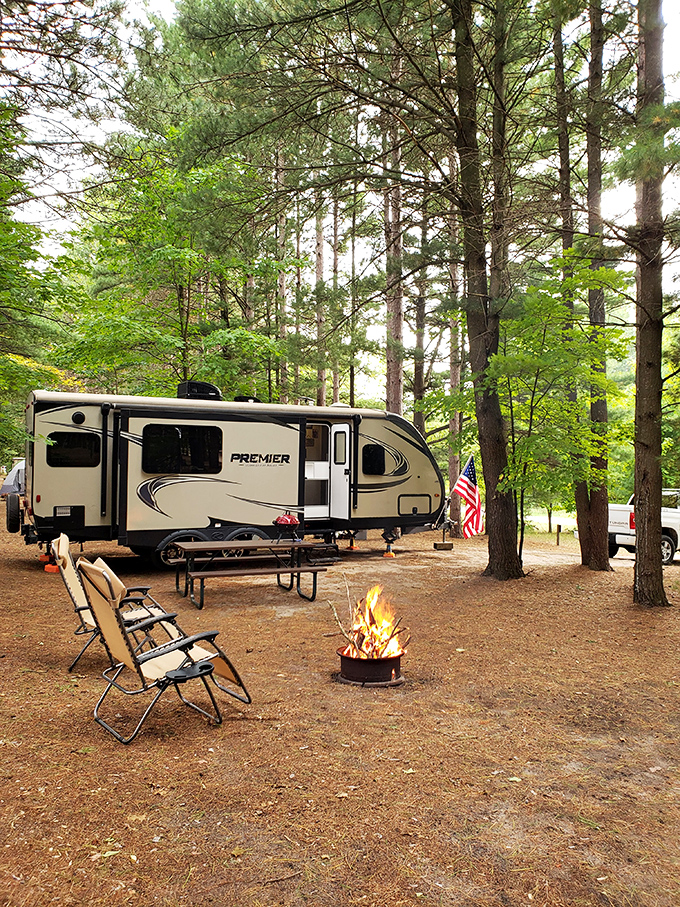 Empire Township Campground: Where s'mores, stargazing, and campfire stories create the memories that last a lifetime.