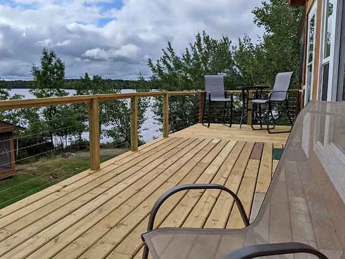 The expansive deck becomes your outdoor living room, dining room, and sunset-watching headquarters all rolled into one spectacular space.