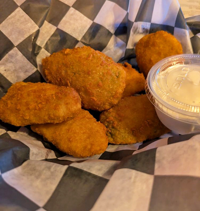 Crispy, creamy, and just spicy enough to make you reach for your beer &ndash; these aren't German, but they're definitely delicious.