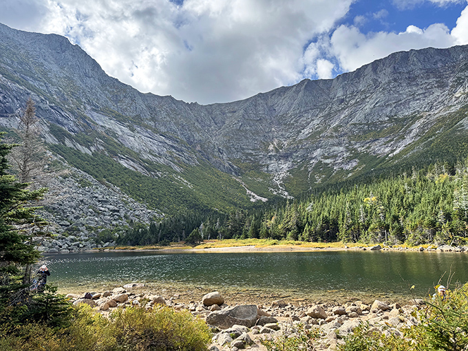 Mount Katahdin's majestic basin cradles a pristine alpine lake. That's not just a mountain view &ndash; it's nature's version of a five-star resort without the overpriced minibar.