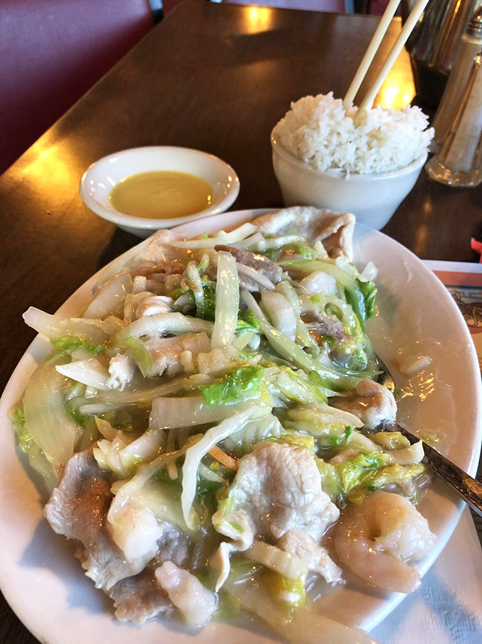 Pork Chop Suey that doesn't just satisfy hunger but tells a story of balance &ndash; crisp vegetables dancing with tender meat in perfect harmony.