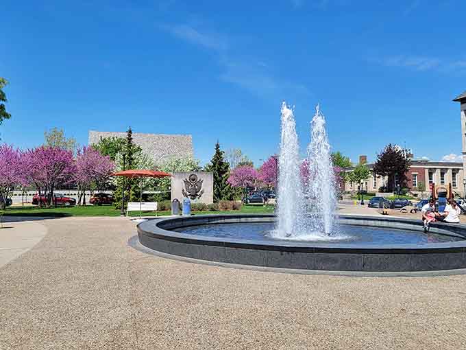 Booth Park's imaginative playground structures invite children to climb, explore, and create their own adventures in this community gathering space.