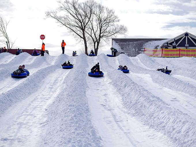 Snowy slopes: Perfect ribbons of white waiting for thrill-seekers &ndash; like nature's own roller coaster, minus the nauseating loop-de-loops and overpriced photos.