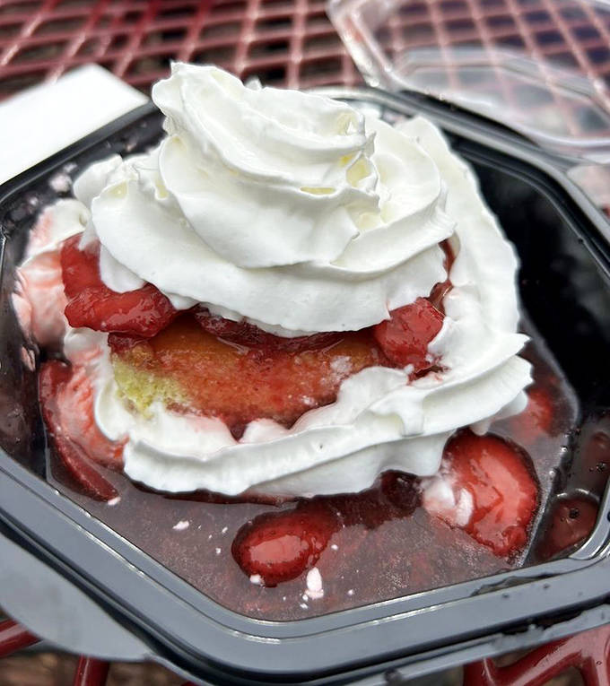 A cloud of whipped cream crowns fresh strawberries and cake. Plant City's famous berries shine in this classic dessert that's worth saving room for.
