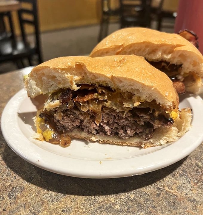 Behold the legendary Swanee Burger in all its glory&mdash;a half-pound masterpiece that's earned its Minnesota fame.