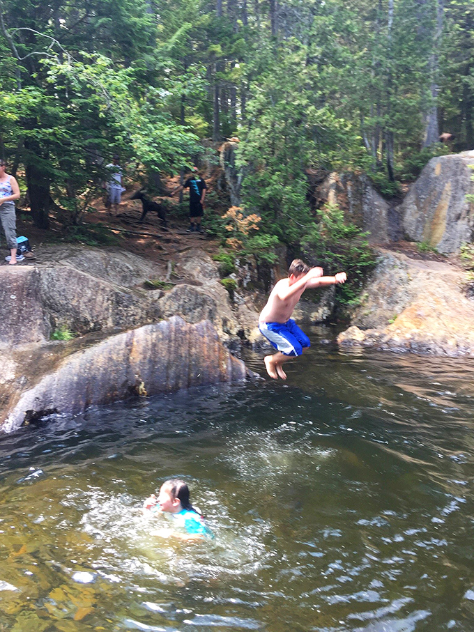 Adventure awaits as visitors test their courage at one of the canyon's natural jumping spots &ndash; no admission tickets required for this thrill ride!