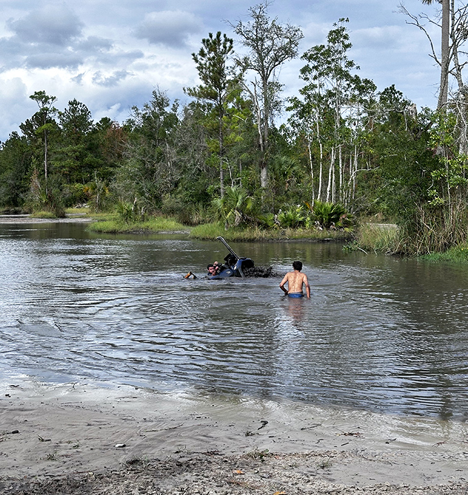 Local swimming holes offer refreshing respite from Florida heat, where brave souls commune with the ancient waters.