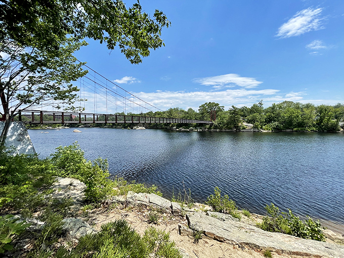 The Swinging Bridge offers both river views and that stomach-dropping sensation that makes crossing it a mini-adventure.