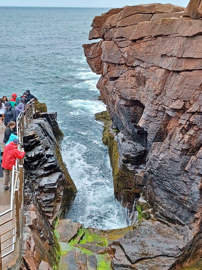 This narrow fissure is where the magic happens &ndash; like a natural pipe organ played by the ocean, creating music only geology could compose.
