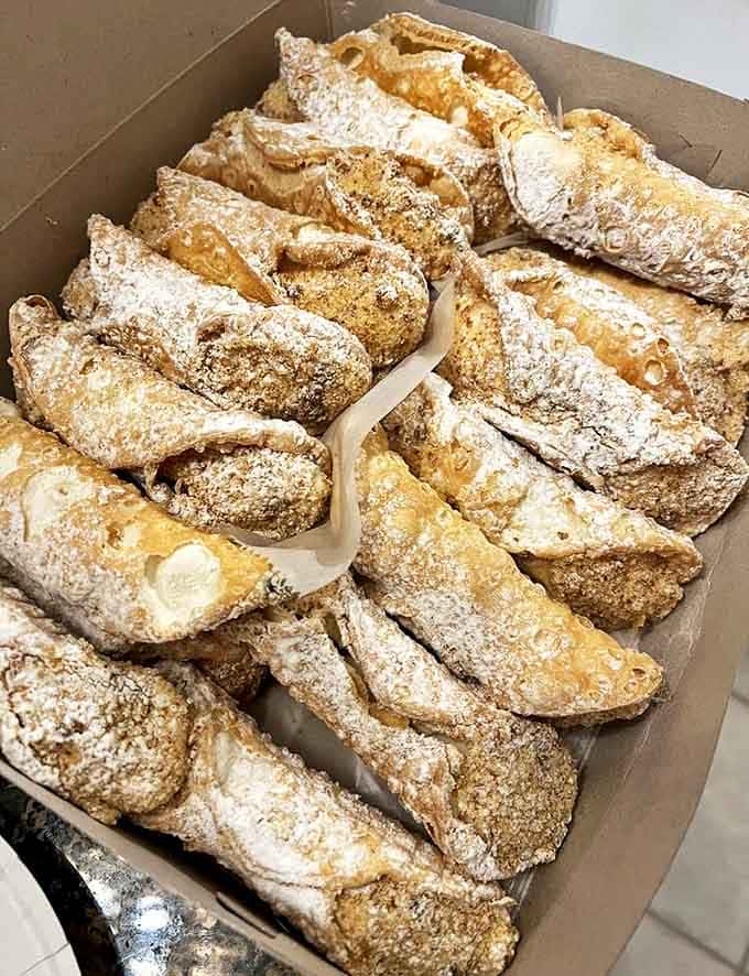 The cannoli mother lode! This box represents approximately 3,000 calories of pure happiness, and worth every single one.