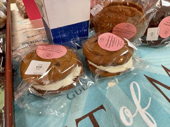 Whoopie pies wrapped and ready to go &ndash; Maine's unofficial state treat waiting to introduce your mouth to a perfect balance of cake and cream.
