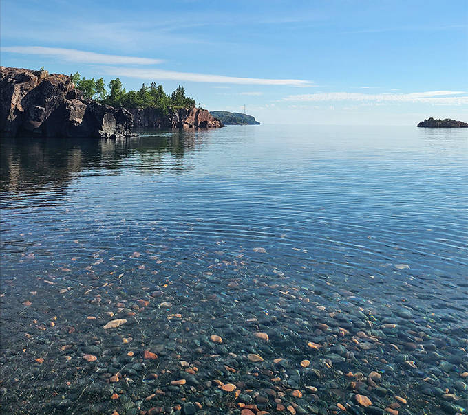 Superior clarity: The pristine waters reveal every pebble beneath the surface, creating pools of Caribbean-worthy blue.