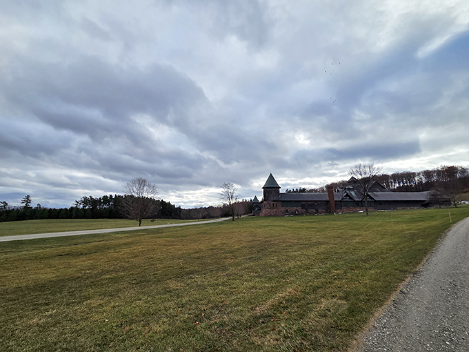 Even under moody skies, Shelburne's historic buildings command attention like architectural supermodels who know their angles.