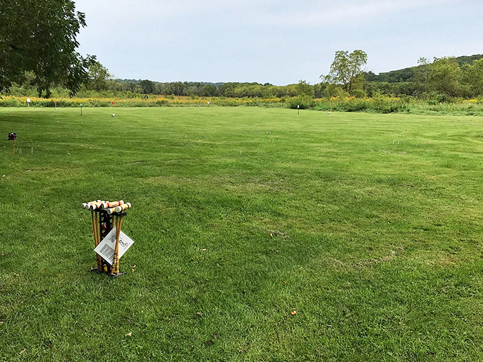 The park's open green spaces offer perfect picnic spots where families can refuel before diving into subterranean adventures.
