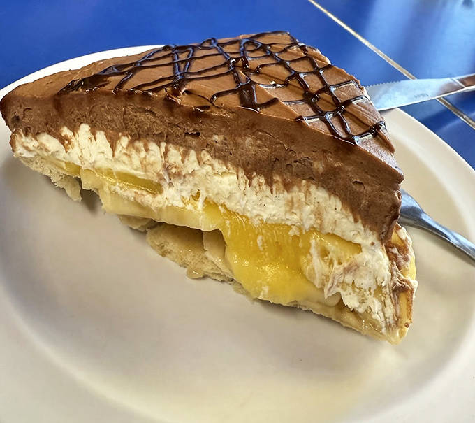 Layer upon heavenly layer of chocolate, cream, and meringue &ndash; architecture you can eat with a fork.