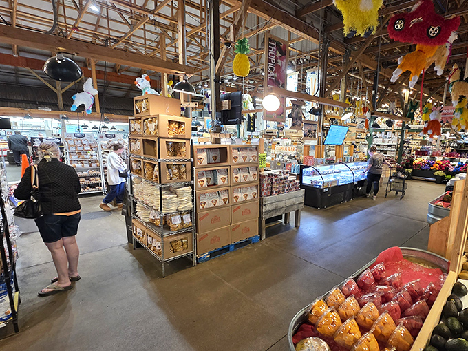 Shoppers navigate the wonderland of wooden displays and hanging d&eacute;cor, where every aisle offers a new discovery.