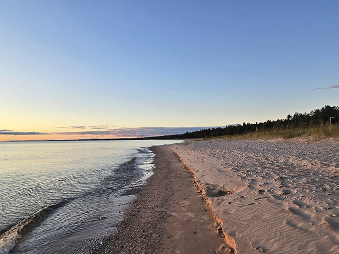 Lake Huron's shoreline stretches like nature's infinity pool, where the "filter" is just clean Michigan air.