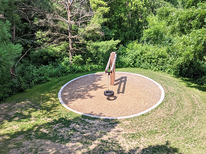 This tire swing promises the perfect combination of dizzying fun and that stomach-dropping sensation kids inexplicably love.