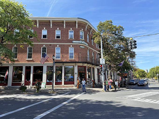 Downtown Bennington's brick buildings and tree-lined streets create that classic New England atmosphere where history and modern life blend seamlessly together.