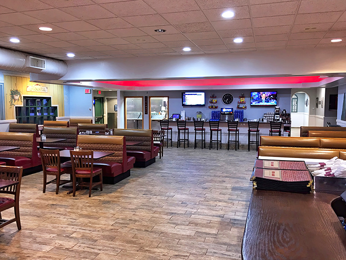 Modern and inviting, Vee's interior offers the perfect West Michigan setting for enjoying their delicious take on the classic Coney dog.