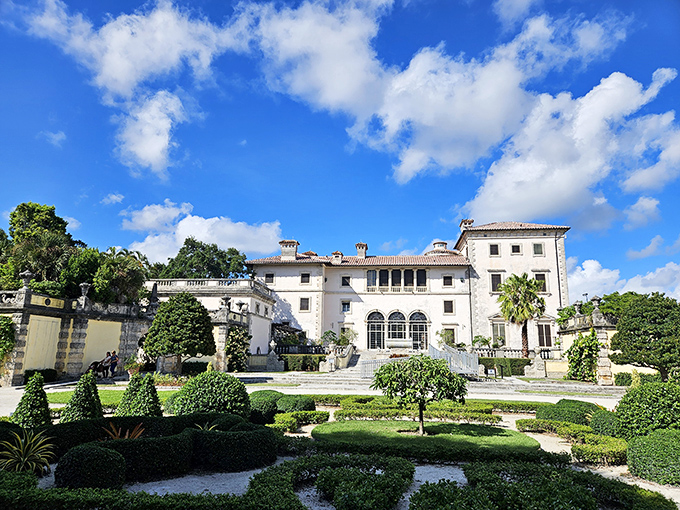 Vizcaya's manicured gardens and Italian-inspired architecture create a Renaissance fantasy on Biscayne Bay, where old-world elegance meets tropical splendor.