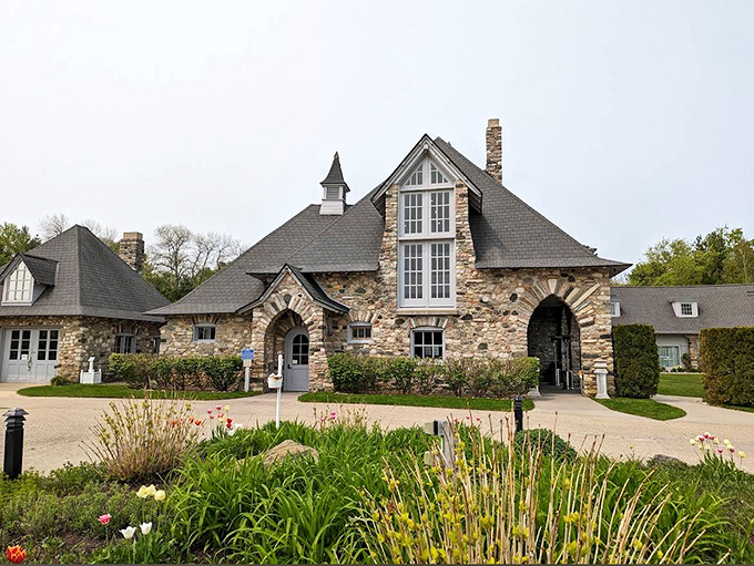 The stunning stone architecture of Castle Farms stretches across the Charlevoix landscape, its towers and turrets creating a truly royal Michigan experience.