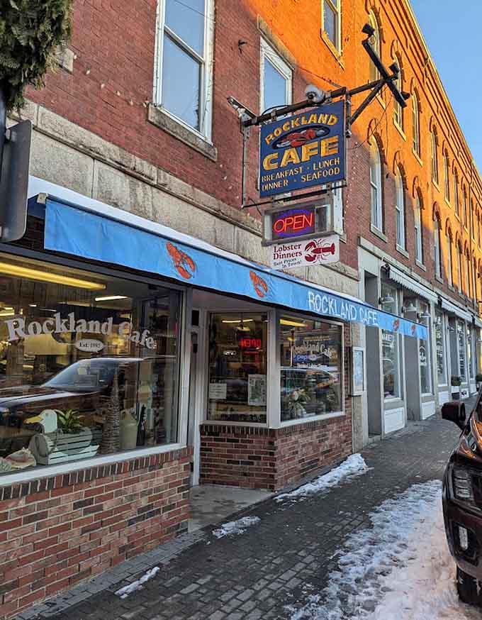 The welcoming storefront promises comfort food and warm hospitality in a downtown setting that feels like home immediately.