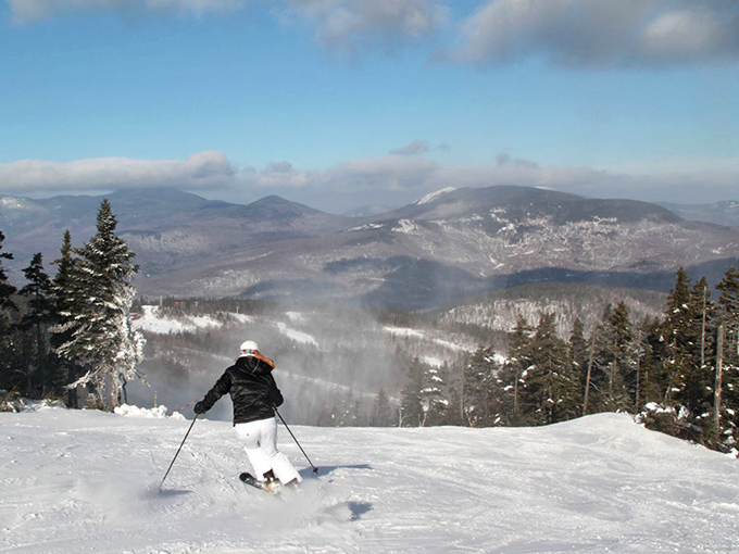 Sunday River's slopes offer thrilling runs for skiers of all levels, with breathtaking mountain panoramas that make even beginners feel on top of the world.