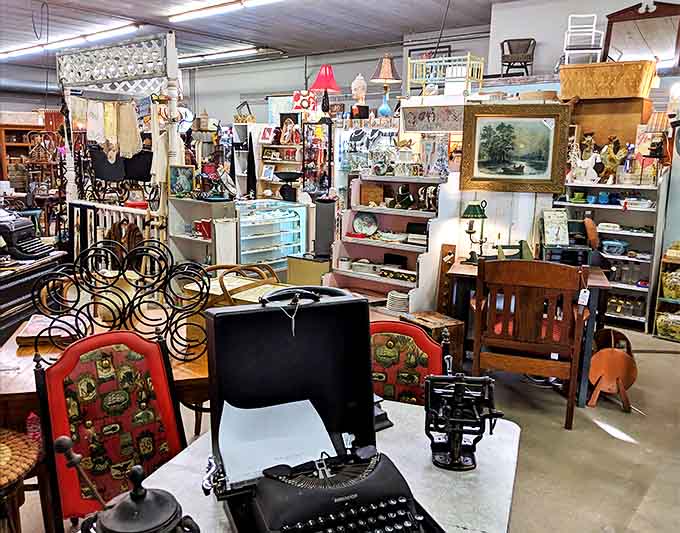 This isn't your ordinary antique store &ndash; industrial pieces, farmhouse treasures, and repurposed items fill the spacious interior.