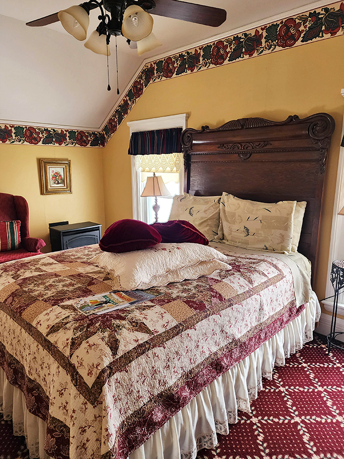 Sleep like Victorian royalty without the Victorian discomfort &ndash; plush bedding and period details create a cocoon of historical luxury.