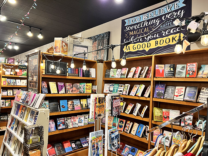 "I do believe something magical happens when you read a good book" &ndash; this wall speaks the truth for every bibliophile.