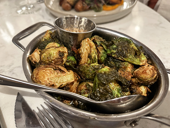 These aren't your childhood Brussels &ndash; crispy, caramelized edges give way to tender centers in this side dish that steals the spotlight.