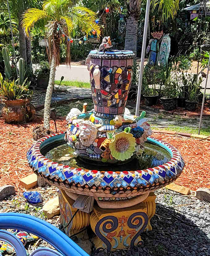 This isn't just a fountain&mdash;it's a water feature having an identity crisis as a jewelry box. Functional art at its splashiest!