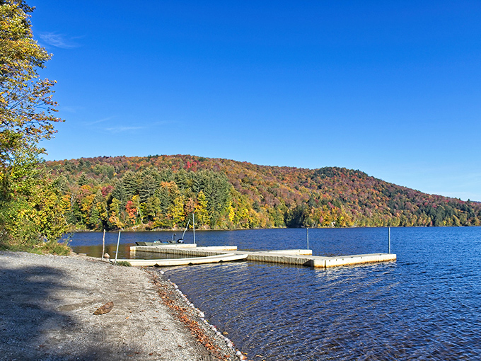 The floating dock invites visitors to dangle their feet in crystal-clear waters while contemplating life's big questions &ndash; like "Why don't I live here permanently?"