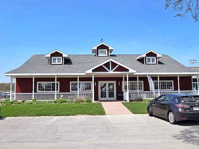 The main building welcomes visitors with its charming farmhouse design &ndash; no "we're fancier than you" pretension here.