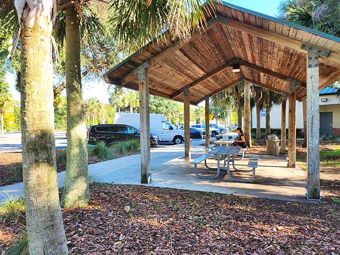 Shaded pavilions offer respite from the sun, perfect for picnics and the inevitable "let's check the map one more time" family discussions.