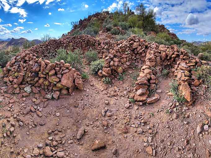 These stone stacks prove that even in the desert, people can't resist the urge to build tiny monuments.