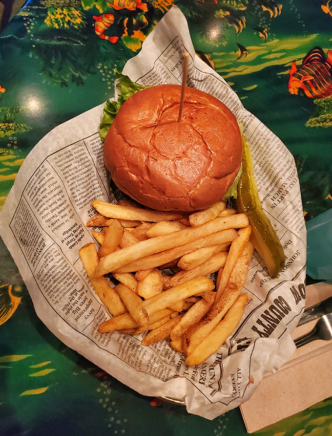 The Rainforest Burger doesn't reinvent the wheel, but it delivers exactly what you want &ndash; a juicy patty on a fresh bun with crispy fries alongside.